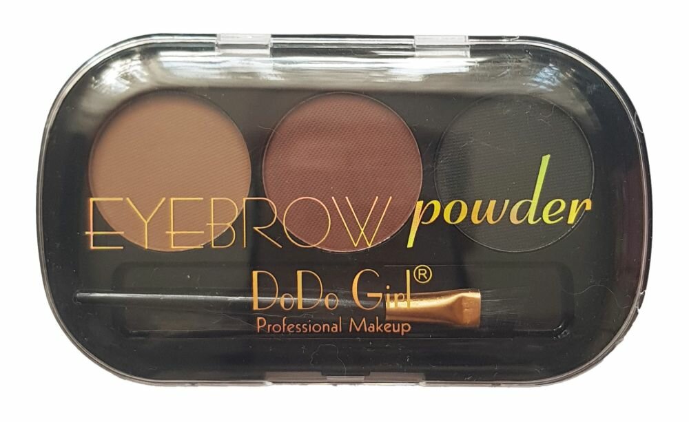 Палетка теней для бровей DoDo Girl Eyebrow Powder BP001, 3 оттенка, набор 02