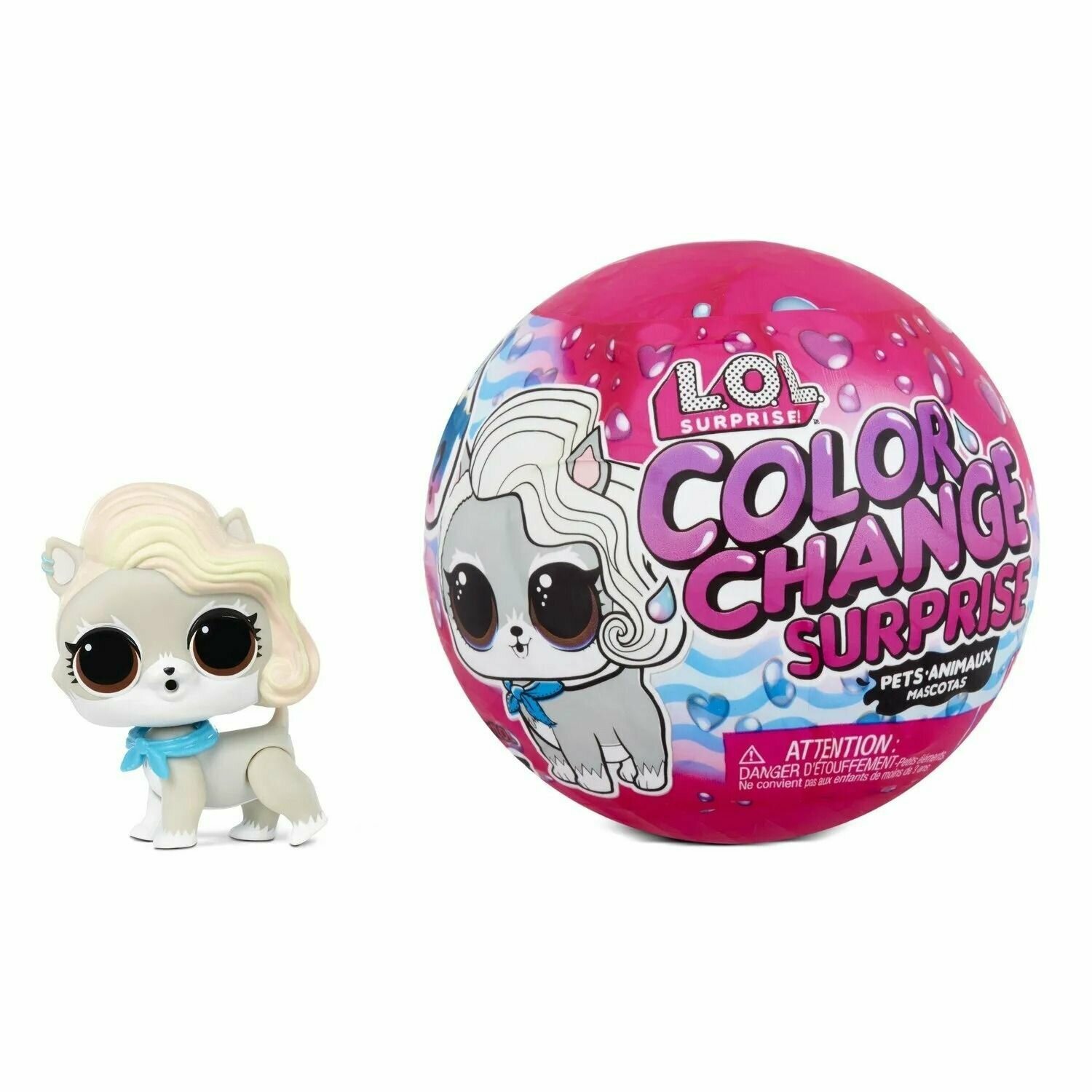 Кукла-сюрприз L.O.L. Surprise! Color Change Pets / Питомец ЛОЛ меняющий цвет 576334