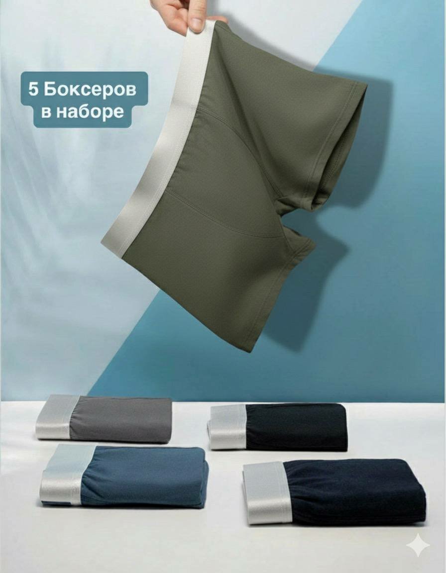 Трусы  набор боксеров из хлопка, комплект