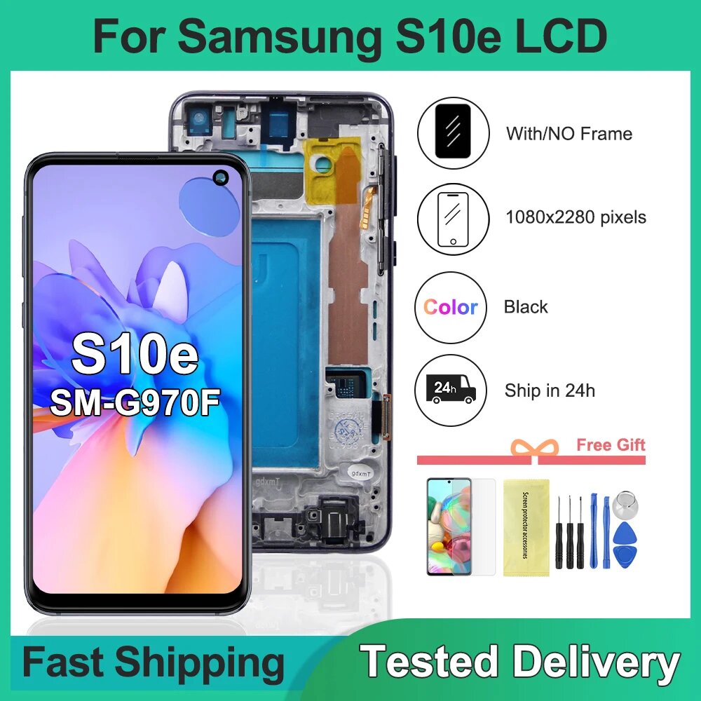 ЖК-дисплей с сенсорным экраном и дигитайзером для SAMSUNG S10E G970 SM-G970F