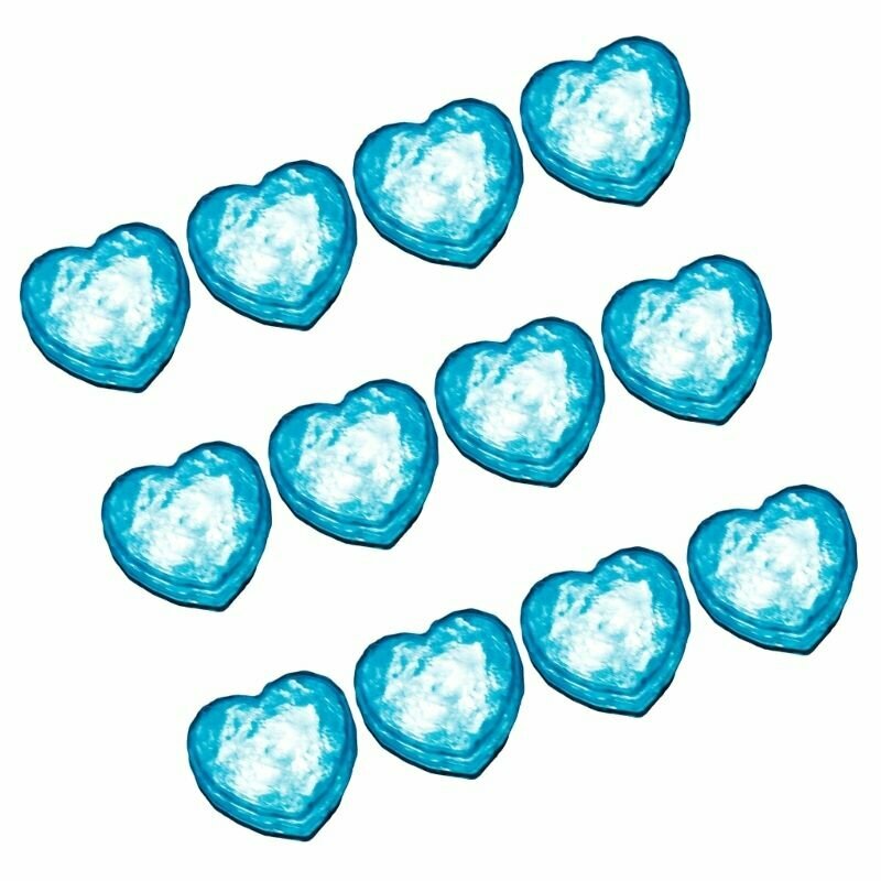 1 комплект из 12 светодиодных датчиков атмосферы, светящееся сердечко любви-синий
