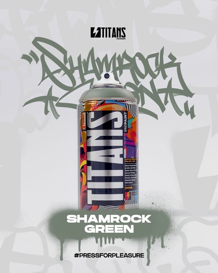 Аэрозольная краска для граффити и дизайна TITANS 31 Shamrock Green 300мл.