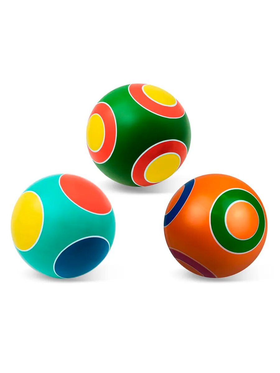 Мяч д. 125мм Серия /Полосатики/ ручное окраш.