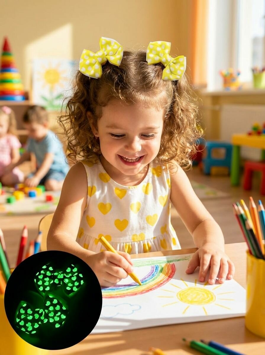 Светящиеся в темноте банты для волос