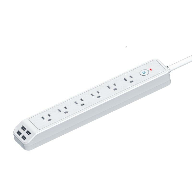 6-розеточный удлинитель с 4 USB