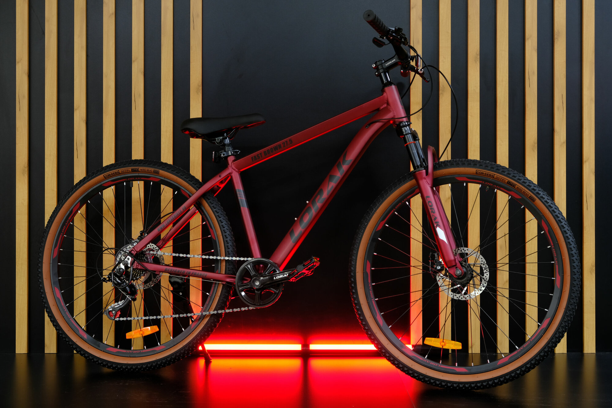 Велосипед подростковый LORAK Fast Brown 27,5 Матовый Красный рост 160-175 см.