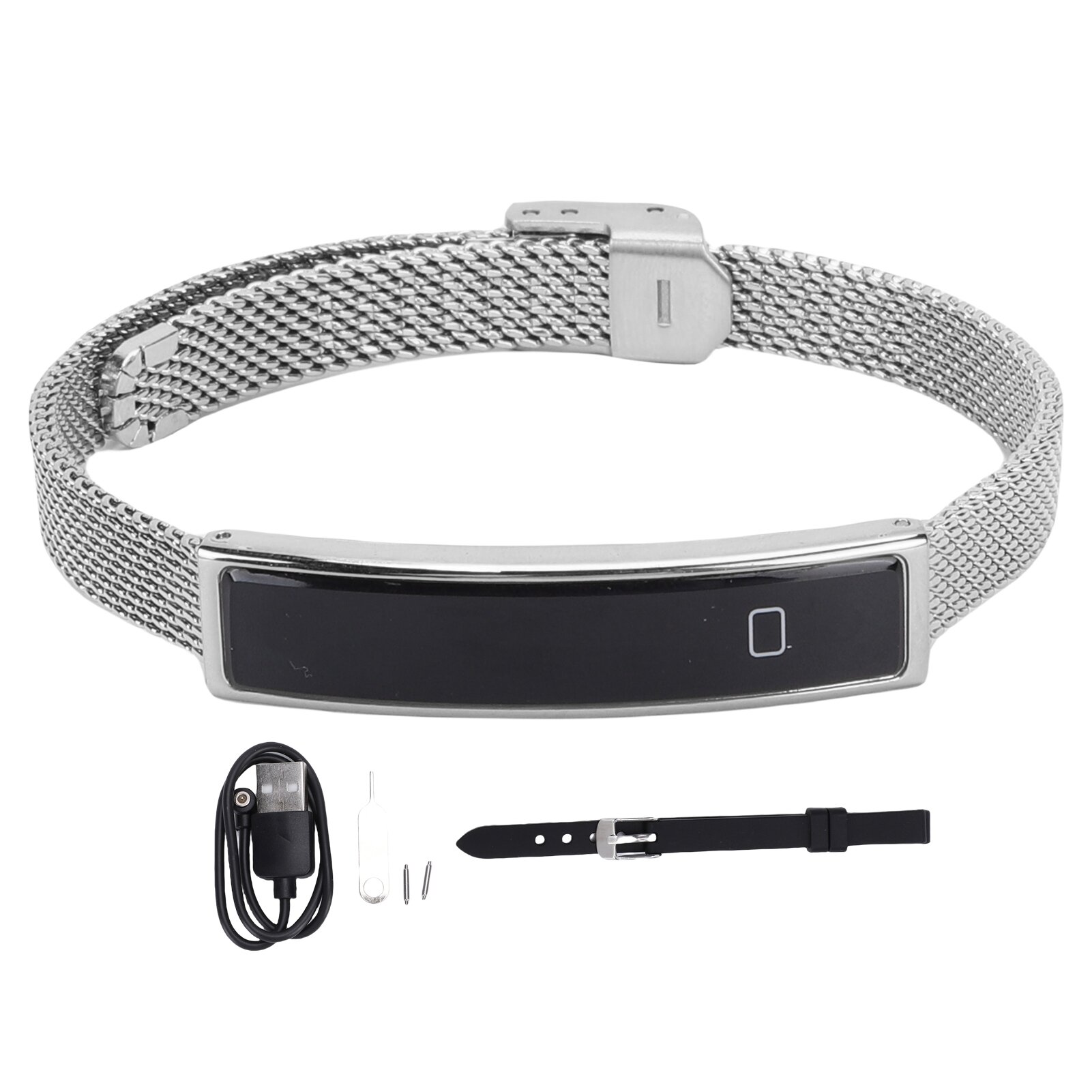 Смарт-Браслет Фитнес-Трекер Bluetooth Телефон с Дистанционным Управлением Затвором для Бега на Велосипеде с приложением Silver