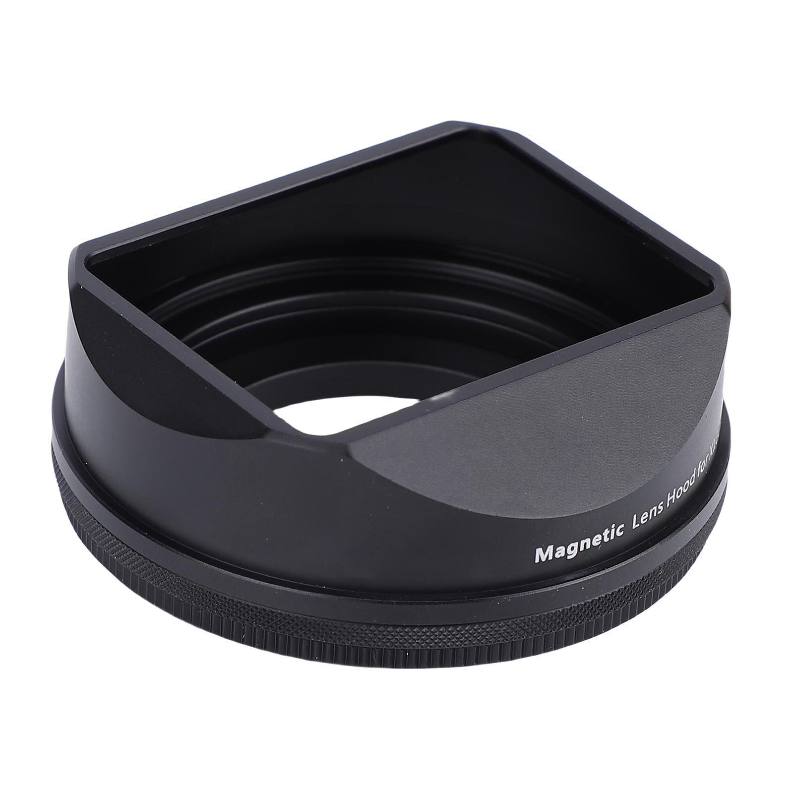 Квадратная металлическая бленда, подходит для Fuji X-E5 X100VI, алюминиевый сплав, черный магнитный бленда для объектива камеры в стиле ретро, черный