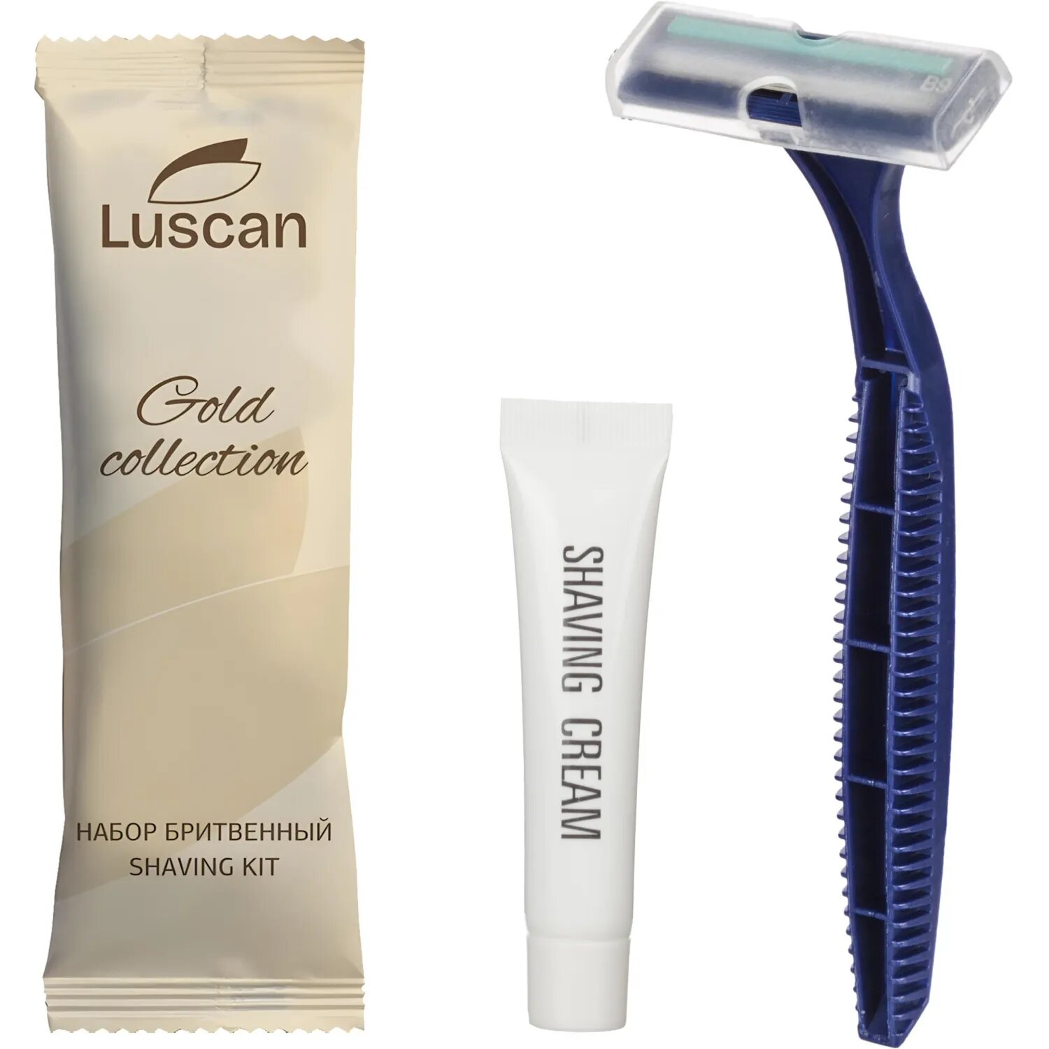 Набор бритвенный Luscan Gold Collection ПЭ, 200шт/наб