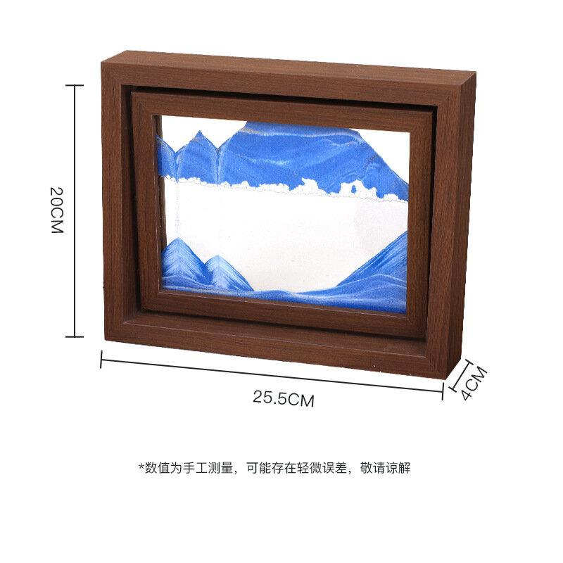 Современная 3D зыбучие пески живопись вращающаяся деревянная фоторамка песочные часы украшение дома гостиная офис декомпрессионные украшения