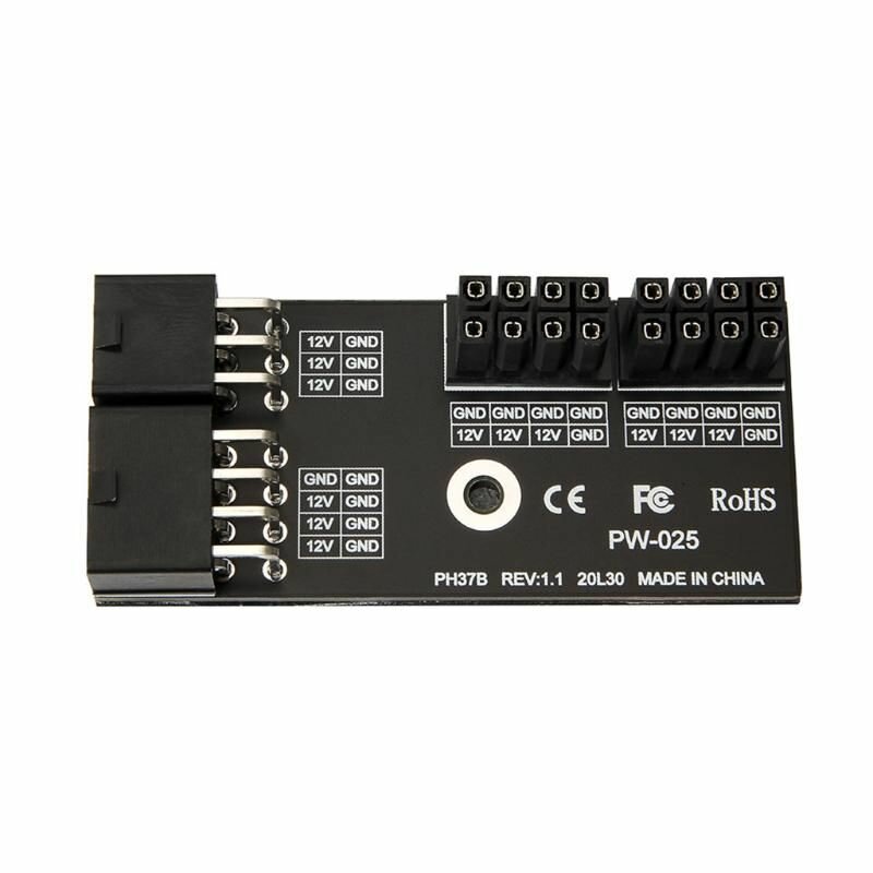 Адаптер GPU с поворотной головкой 8Pin 180 Female to Male для видеокарты, - PH37 B