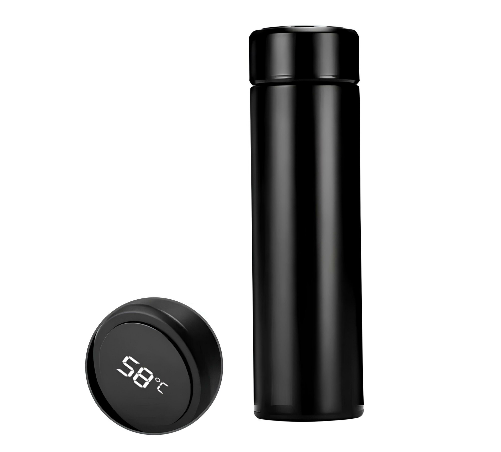 Термос с LED-дисплеем температуры 500 мл черный — умный гаджет для напитков