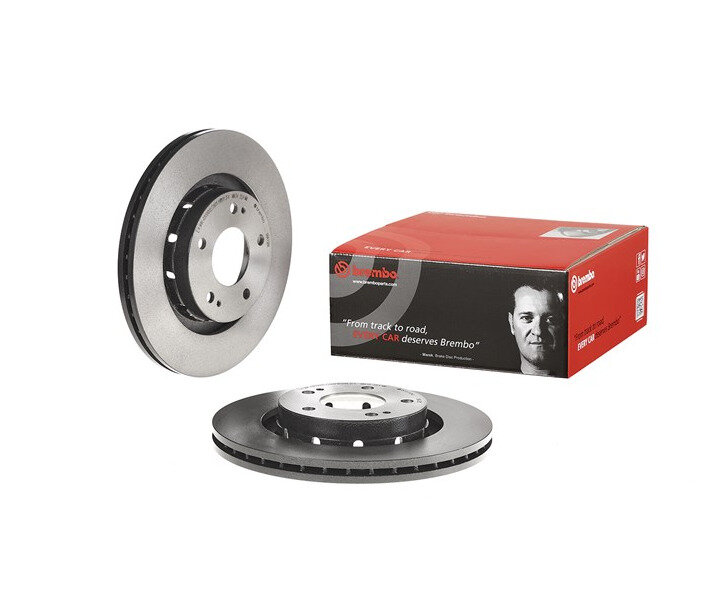 Диск тормозной вентилируемый передний BREMBO (09. A738.11) Prime UV Coated