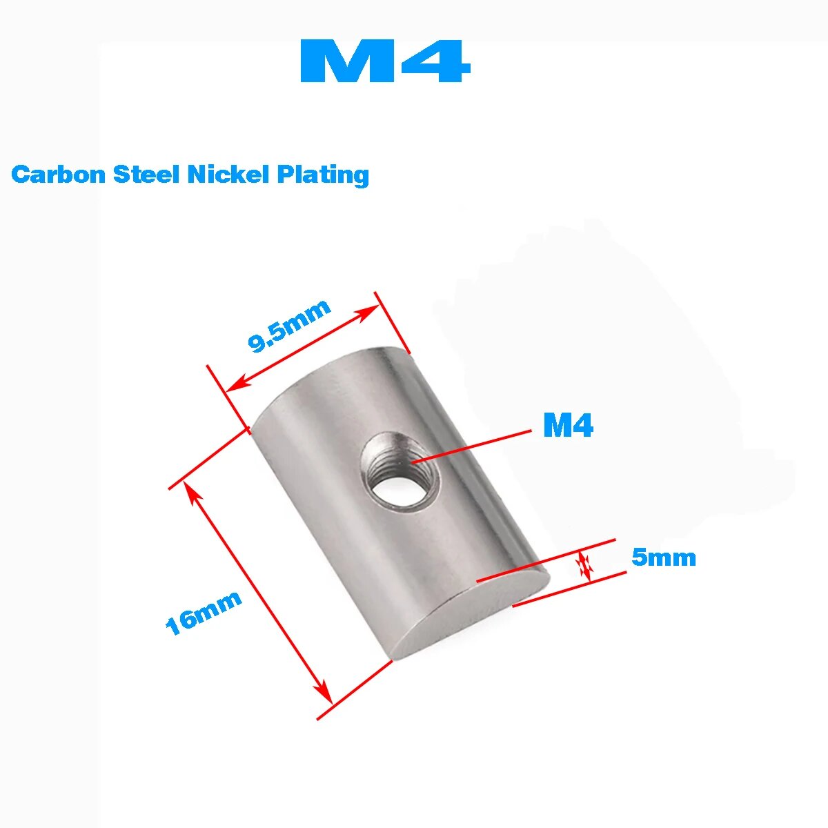 Гайки и крышки из углеродистой стали M4-M8 10pcs M4