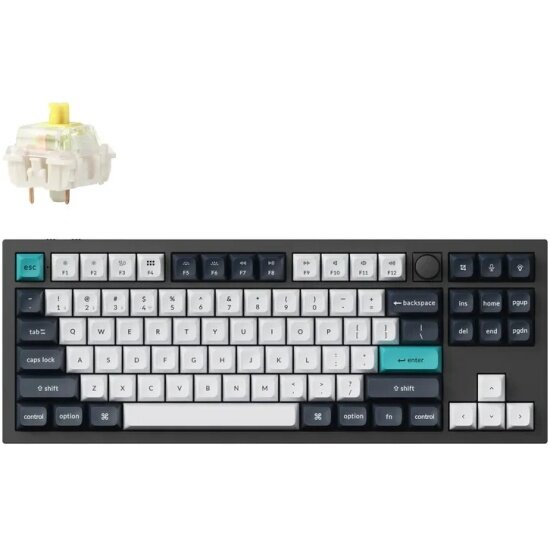 Клавиатура Keychron Q3 Max, Banana Switches, беспроводная, Carbon Black (Q3M-M4P-RU)