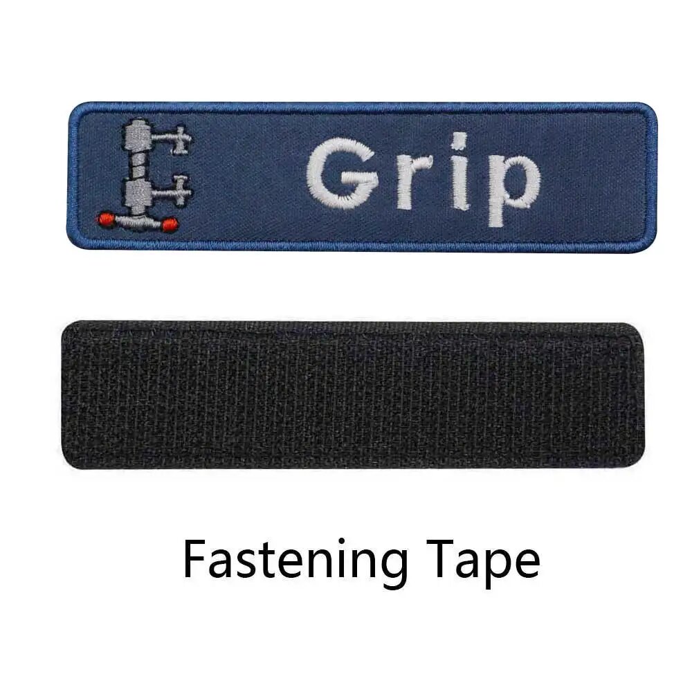 Вышитые именные бирки Темно-синий, DG59-7 velcro