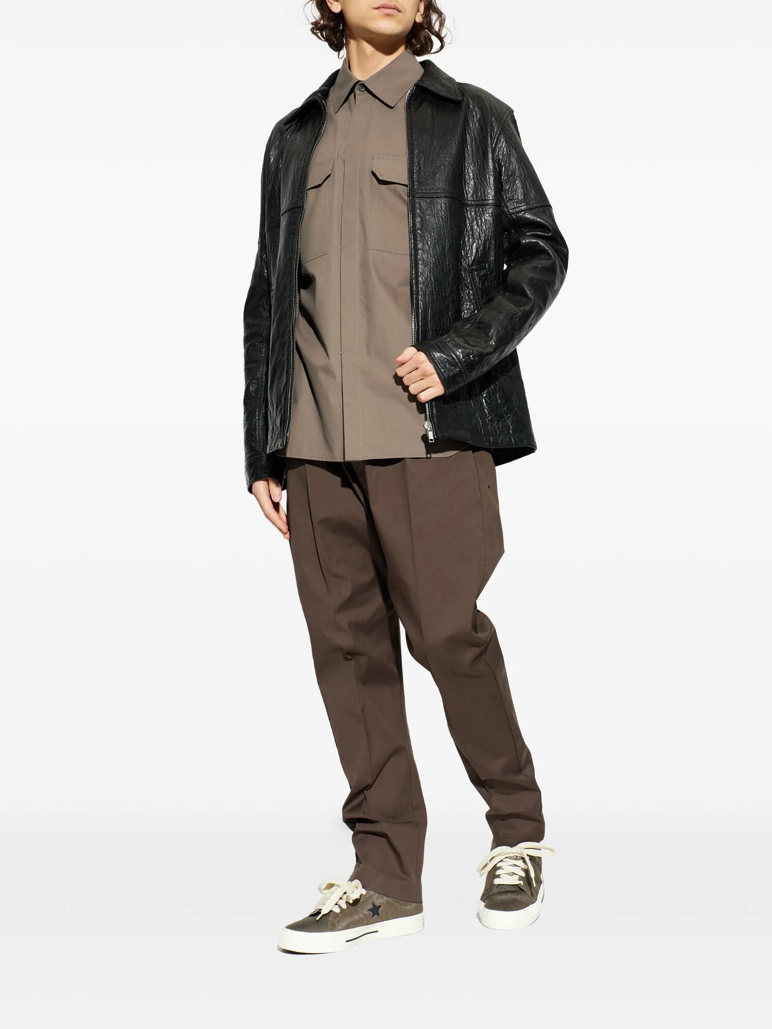 Брюки Rick Owens Drawstring trousers, размер 50, brown — фото 1