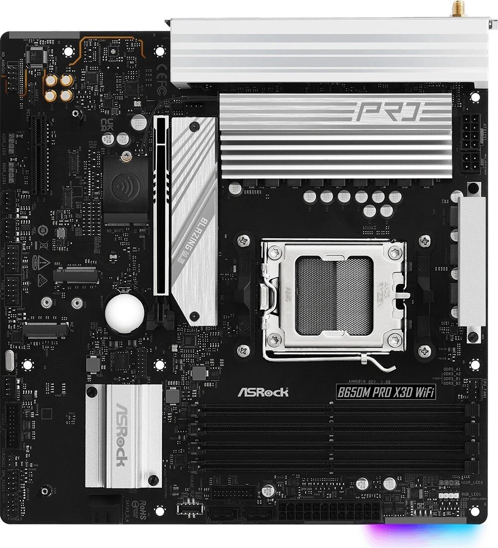 Материнская плата Asrock B650M PRO X3D Socket AM5 AMD B