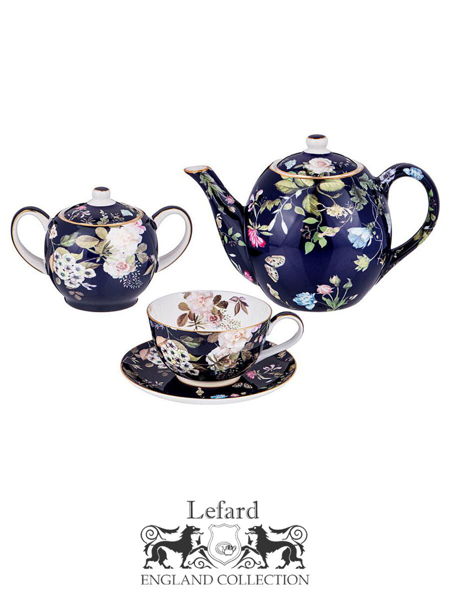 Сервиз чайный Lefard Belle Кобальт 14 предметов на 6 персон, фарфор