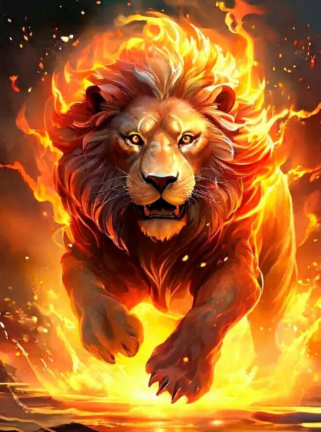 Алмазная Мозаика "лев" 40x50 См Алмазная Вышивка / Картина Стразами Подарков / Украшения