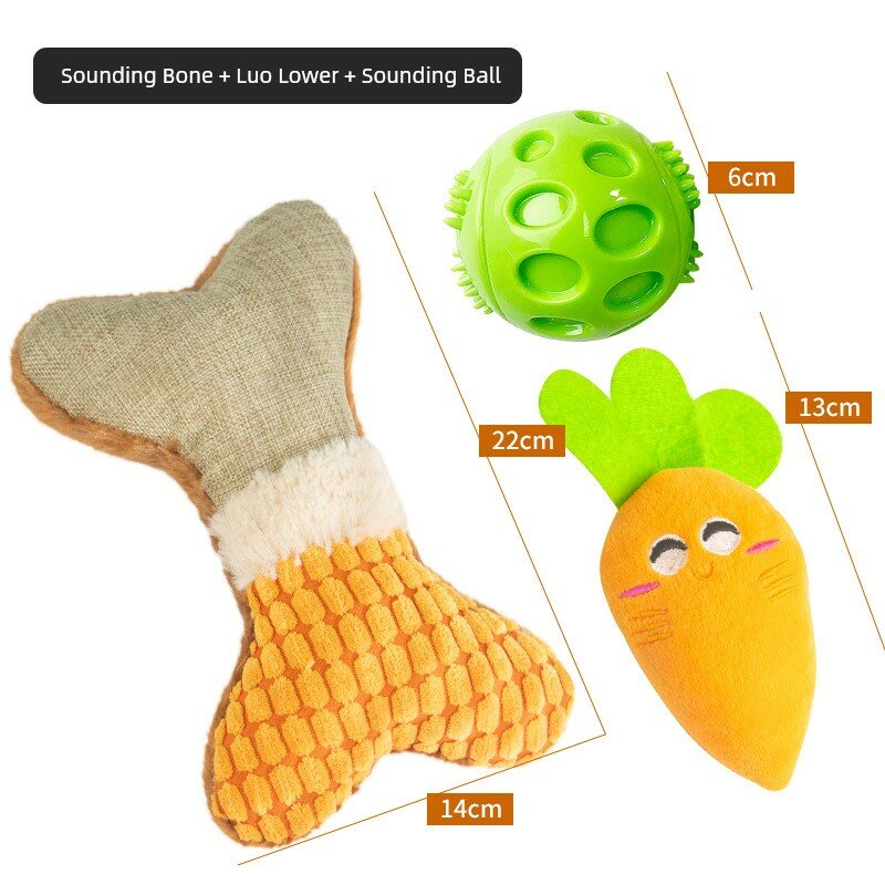 Плюшевая игрушка-косточка для собак, издающая пищалку, для развлечения и компаньонства, подходит для французских