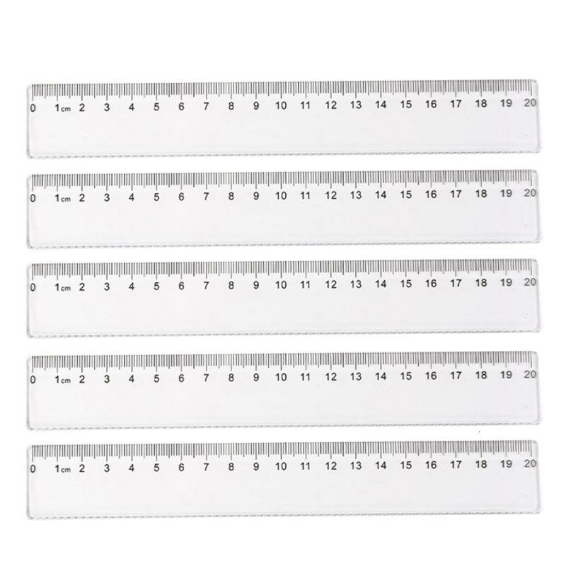 Линейки пластиковые 15-20 см, 5 шт, 20cm