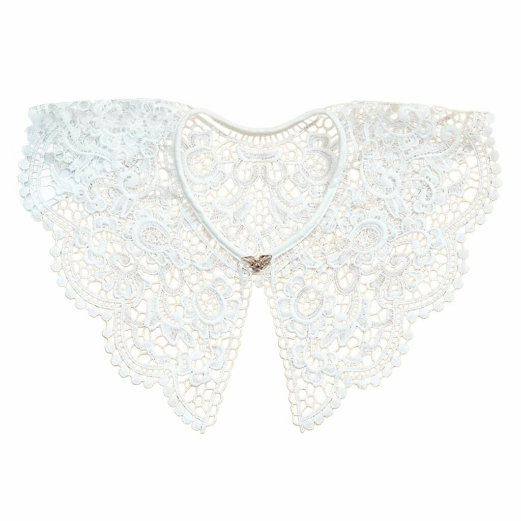 Полый универсальный воротник рубашки для защиты шеи-металлическая пряжка белого цвета-