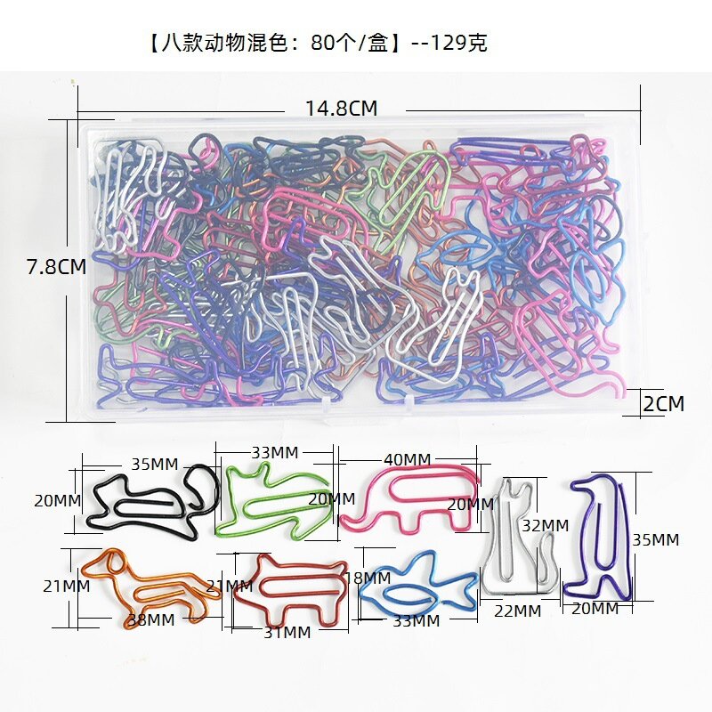 2026 Новейшие кросс-бордерные большие скрепки для бумаги, креативные скрепки, мультяшные цветные закладки, милые скрепки в форме кошки, оптовая продажа