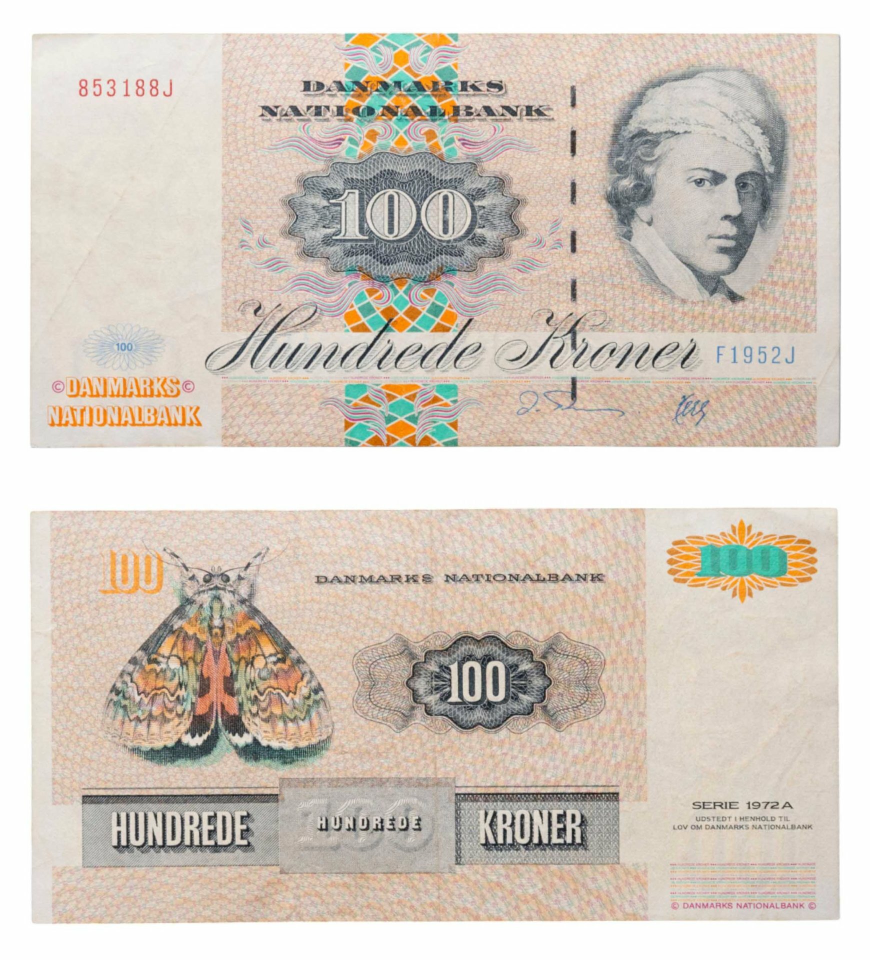 Дания 100 крон 1972 1991