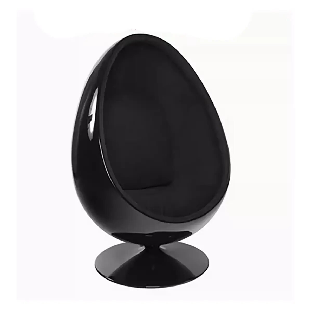 Кресло яйцо Ovalia Egg Chair дизайнера Henrik Thor-Larsen (черная эмаль черный кашемир)