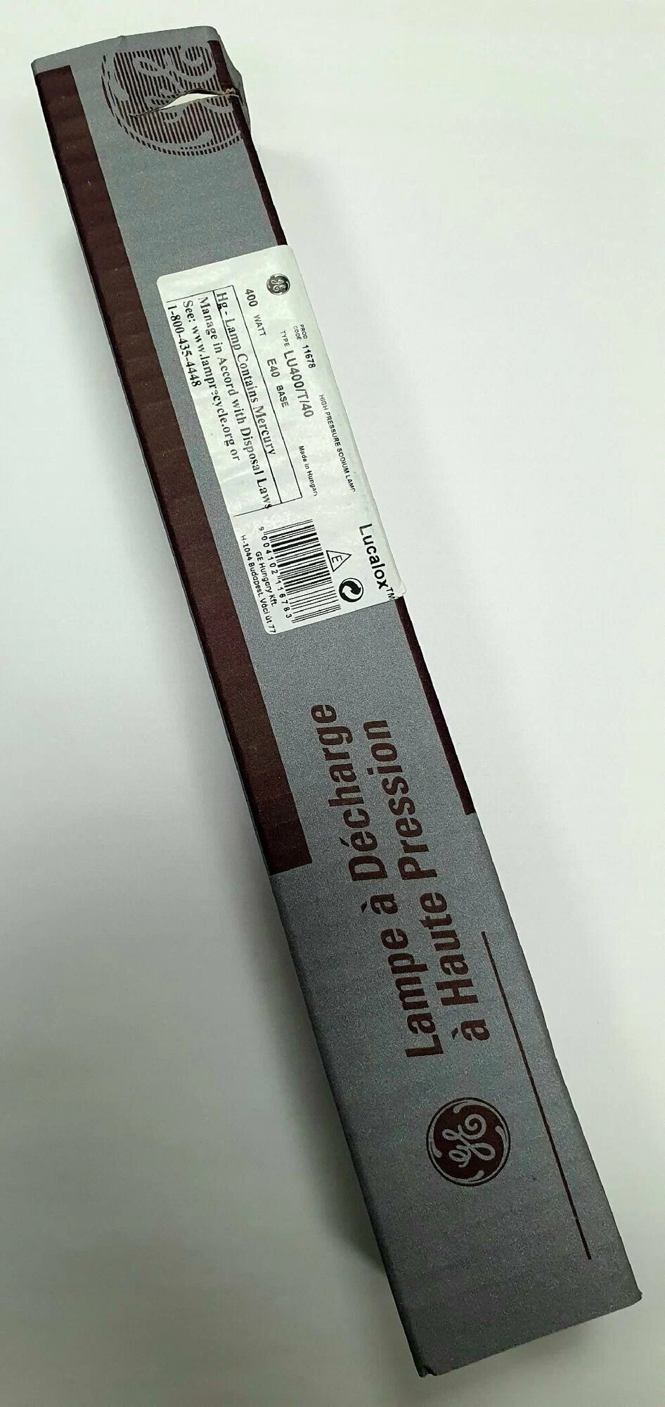 Лампа General Electric Lucalox GE 11678, натриевая, 400 Вт, 2000 К, 48 000 лм