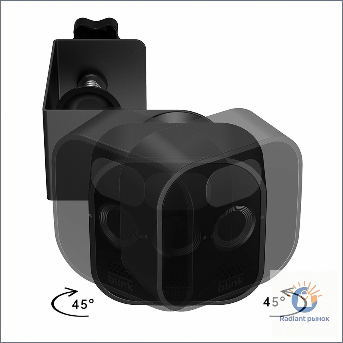 Кронштейн для камеры Blink Outdoor 4 из нержавеющей стали с регулировкой на 360 и креплением без сверления