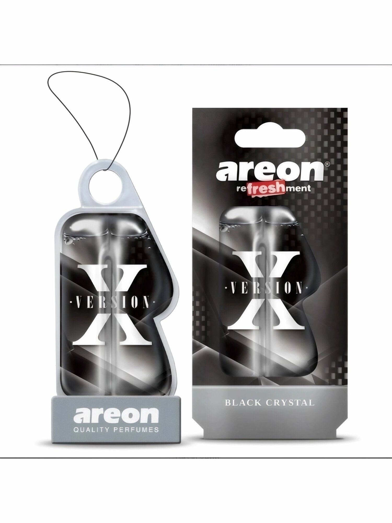 Ароматизатор подвесной гель AREON LIQUID X-VER REFRESHMENT Black Crystal 704-LCX-01