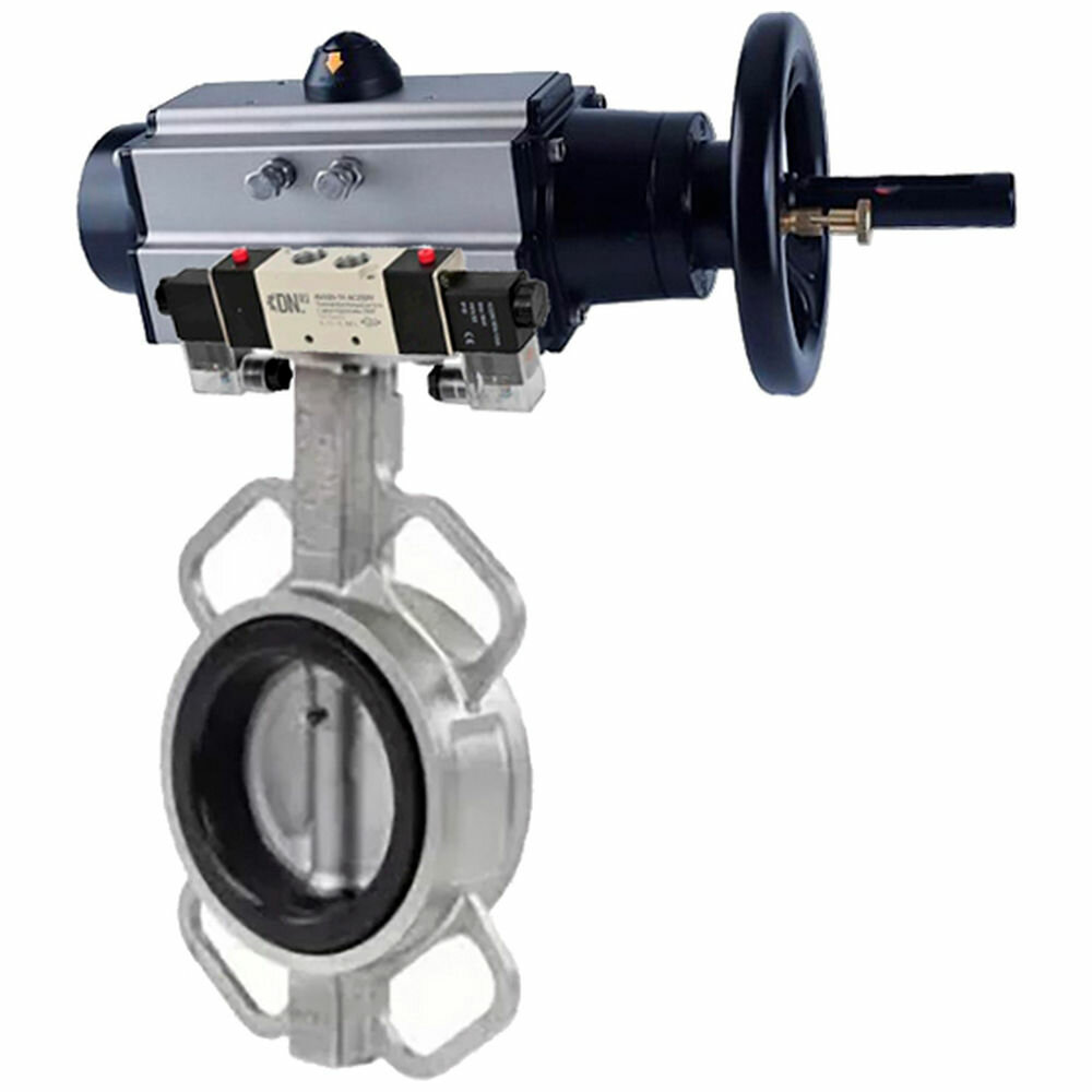 Затвор DN.ru 304-304-EPDM-2W-Fb-H Ду100 Ру16 с пн. приводом DA-105-1, пн. распред. PND1-T10 NAMUR