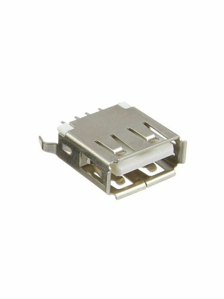 Разъем USB(G) типа А, версия 2.0, 4 вывода, белый, 6*13*14