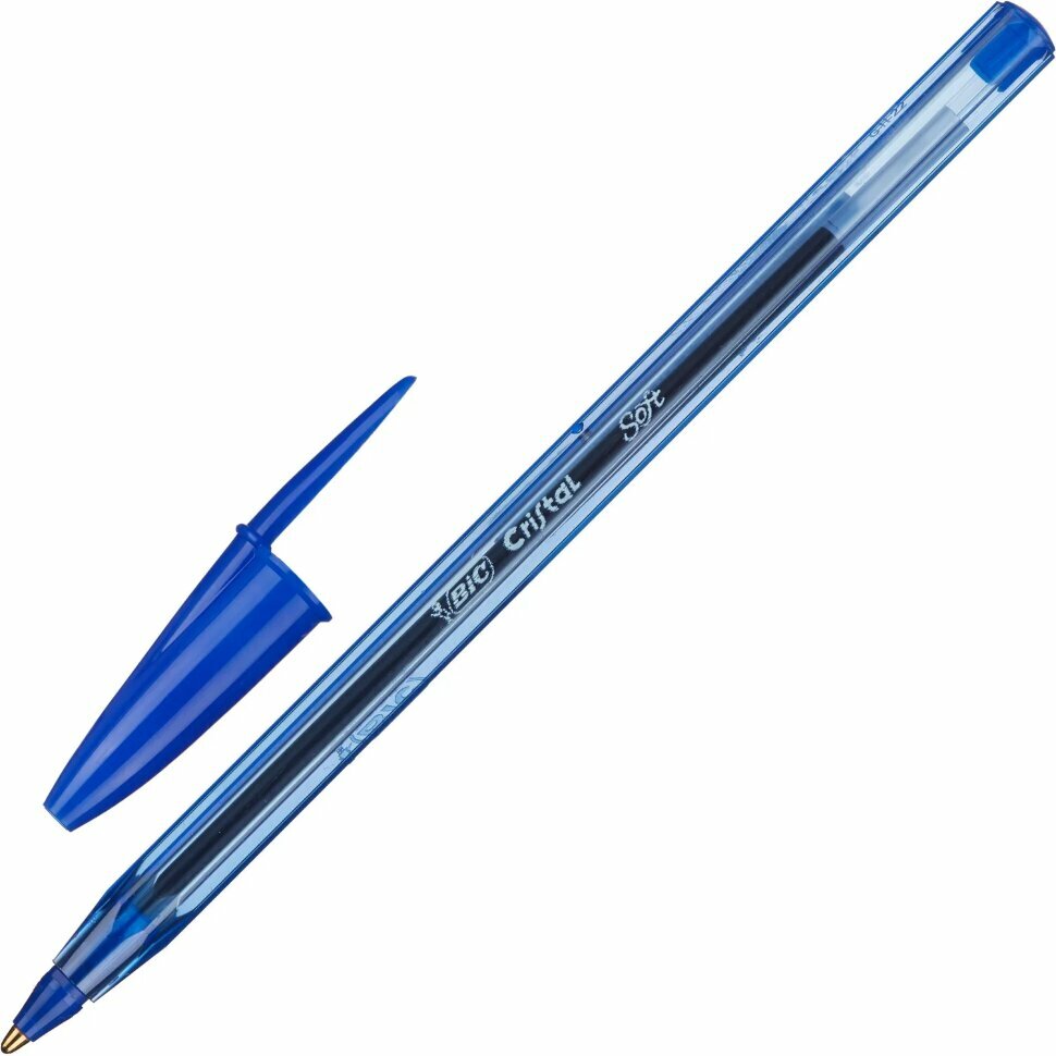 Ручка шариковая неавтомат. BIC Cristal Soft масл, синий,0,35мм,951434, 1054851