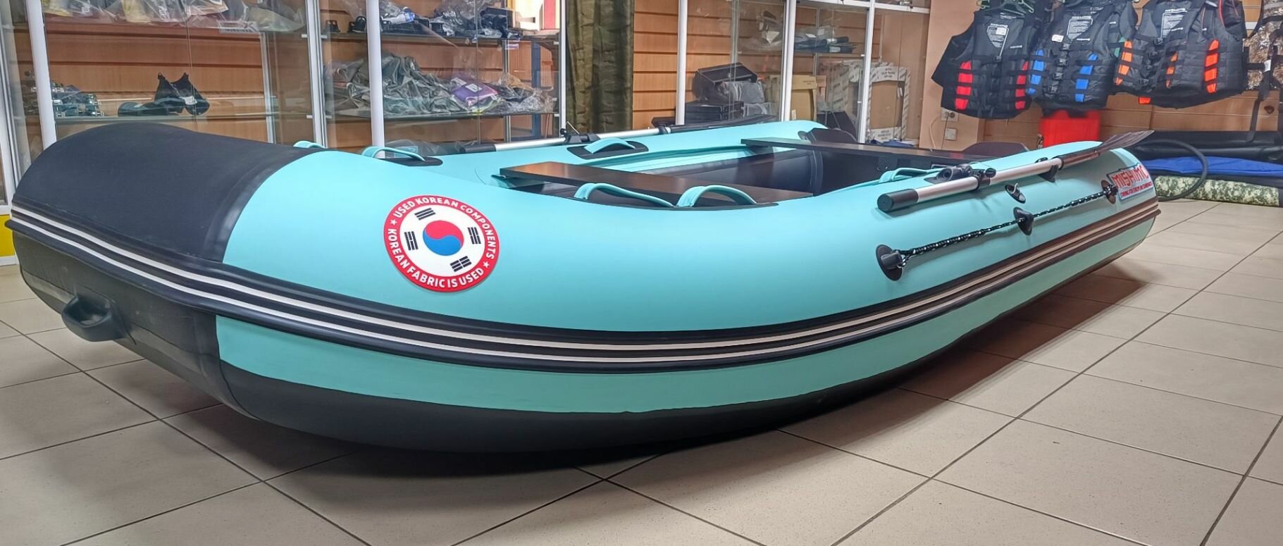 Лодка MISHIMO LITE 370 Бирюзовый Черный