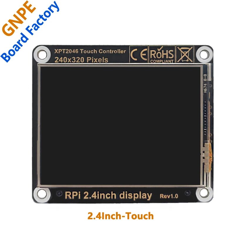 Raspberry Pi 2,4-дюймовый IPS ЖК-дисплей с сенсорным экраном, встроенный динамик, аудиозуммер (аудио не для Pi5, но работает с нулем/3B/4B)