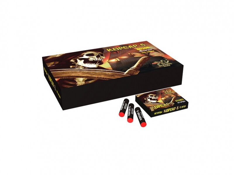 Петарды терочные Корсар-5 (6 штук в упаковке) Супер сильный хлопок