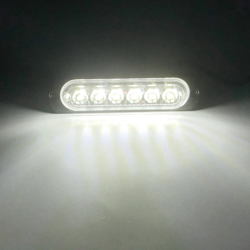 Светодиодный стробоскоп Мигающая решетка Автомобильный аварийный свет 6LED WARN LIGHT white