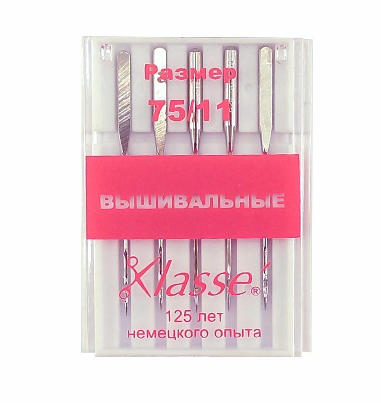 Иглы HEMLINE Вышивальные, для бытовых швейных машин, №75