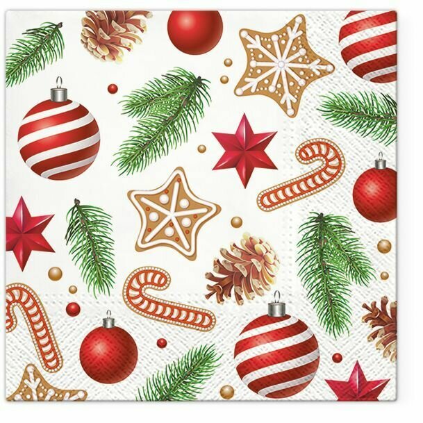 Салфетки PAW Decor Collection "Lunch", Tete-a-tete, Сладкие каникулы, трехслойные, для декупажа, 20 шт
