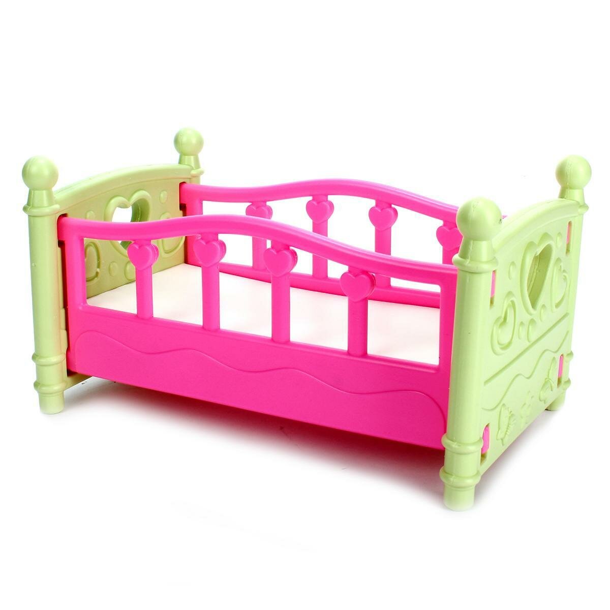 Кроватка игрушечная для кукол TOYMIX «Городская» 28x16x15,5см, пластик