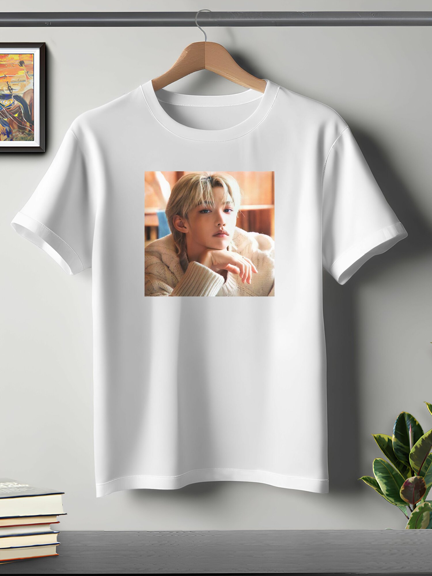 Футболка  Детская ONEQ 104 (4-5) размер с принтом Stray Kids, белая