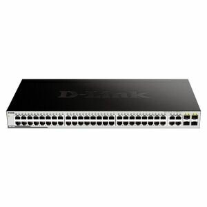 Неуправляемый коммутатор D-Link Unmanaged Switch 48x1000Base-T, 4xCombo 1000Base-T/SFP, Surge 1KV, metal case