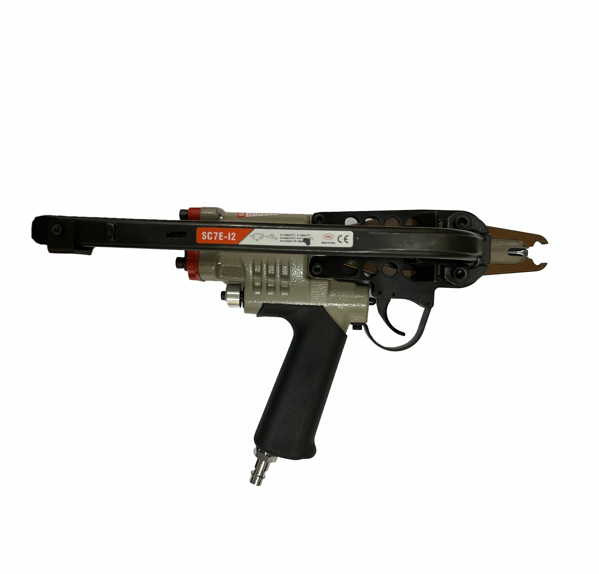 Скобообжимной пневматический пистолет Meite SC7E-I2 с удлиненной носовой частью