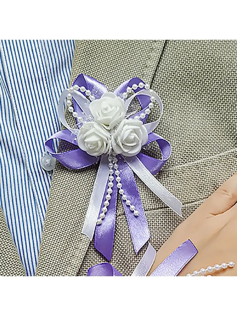 Свадебная бутоньерка мужская для костюма жениха свидетеля