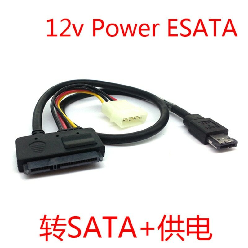 50 см eSATA Power ESATA Combo to SATA 22pin & IDE 4pin 5V 12V кабель-адаптер для 3.5