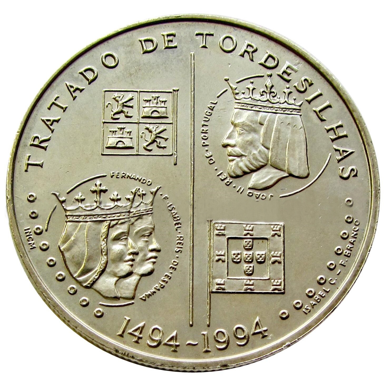 200 эскудо 1994 Португалия 500 лет с момента заключения Тордесильясского договора