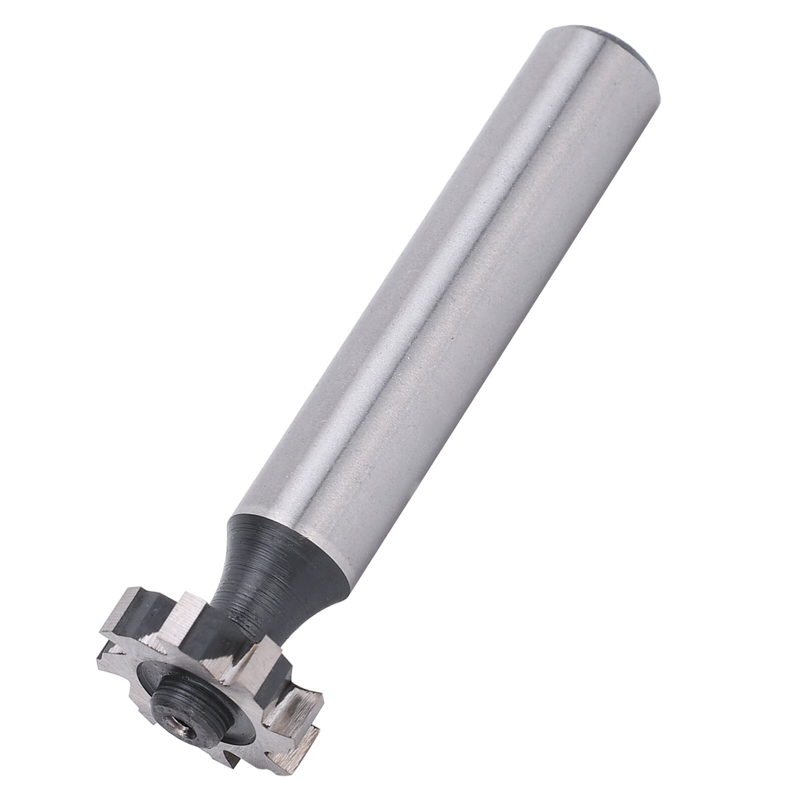 Фреза для прорезания шпоночных пазов (Woodruff Key Seat Cutter) из быстрорежущей стали (HSS), с цилиндрическим хвостовиком (Straight Shank), для обработки Т-образных пазов (T-Slot), размер 4x16x10 мм.